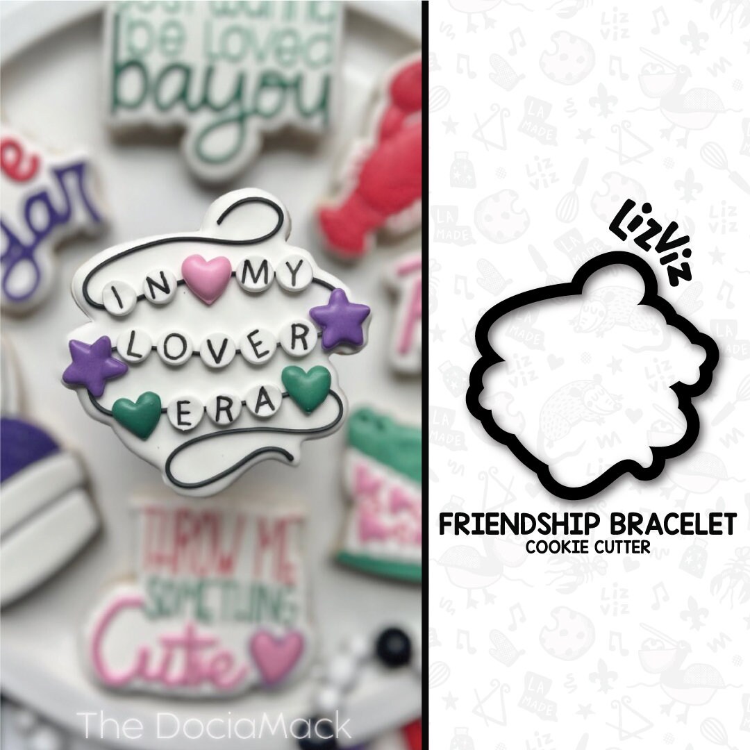 Friendship Bracelet Cookie Cutter: Valentine's Day Stencil/embosser ...