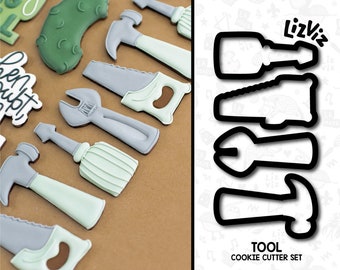 Tool Set Cookie Cutters - Wrench, Pliers, Screwdriver, Saw, Tape ...