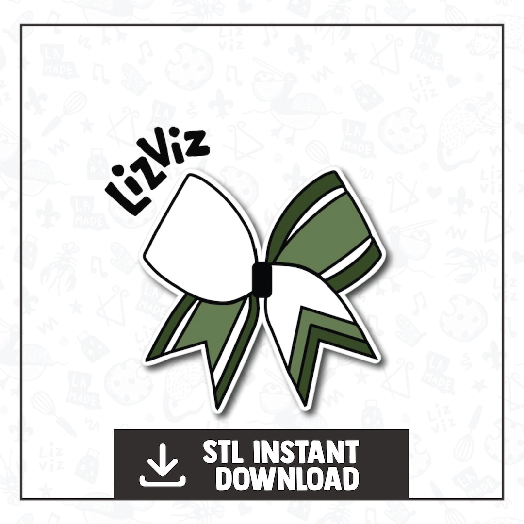 Cheerleading Cookie Cutter STL File: Cheer Bow Design (digital Download ...