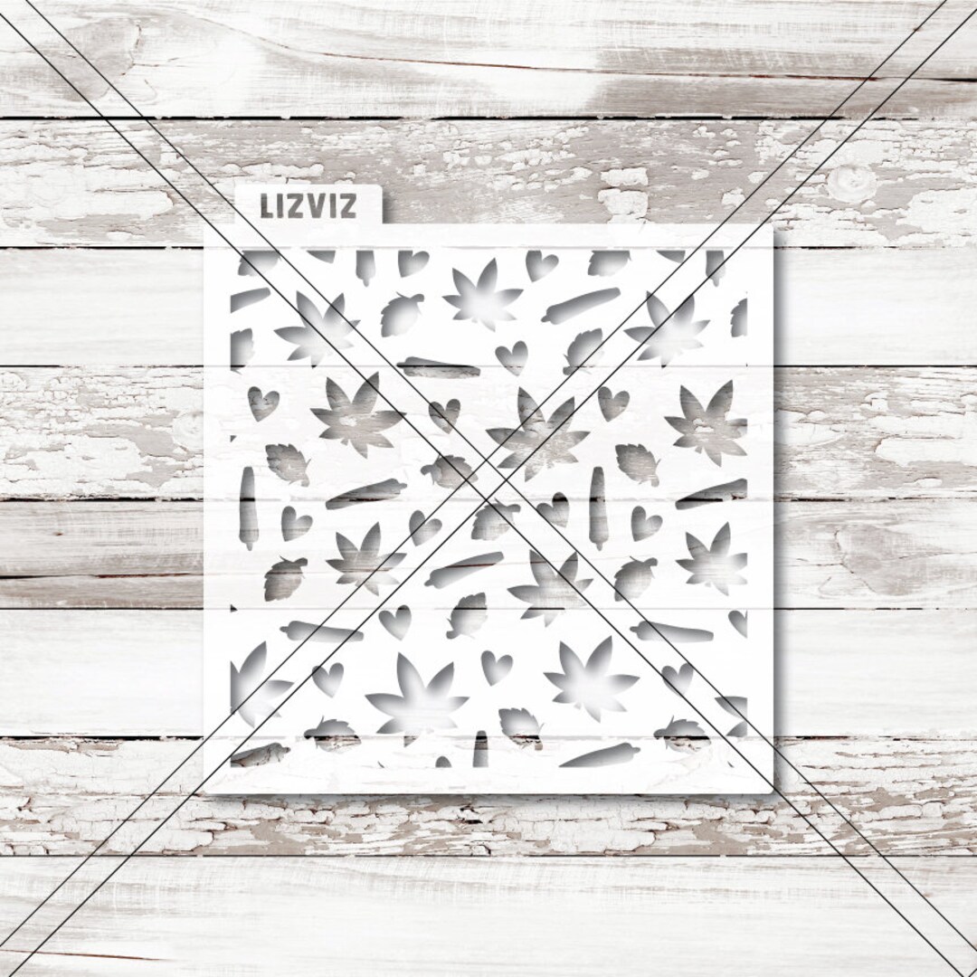 Weed Cookie Stencil. 420 Cookie Stencil. With Hearts and Blunts - Etsy