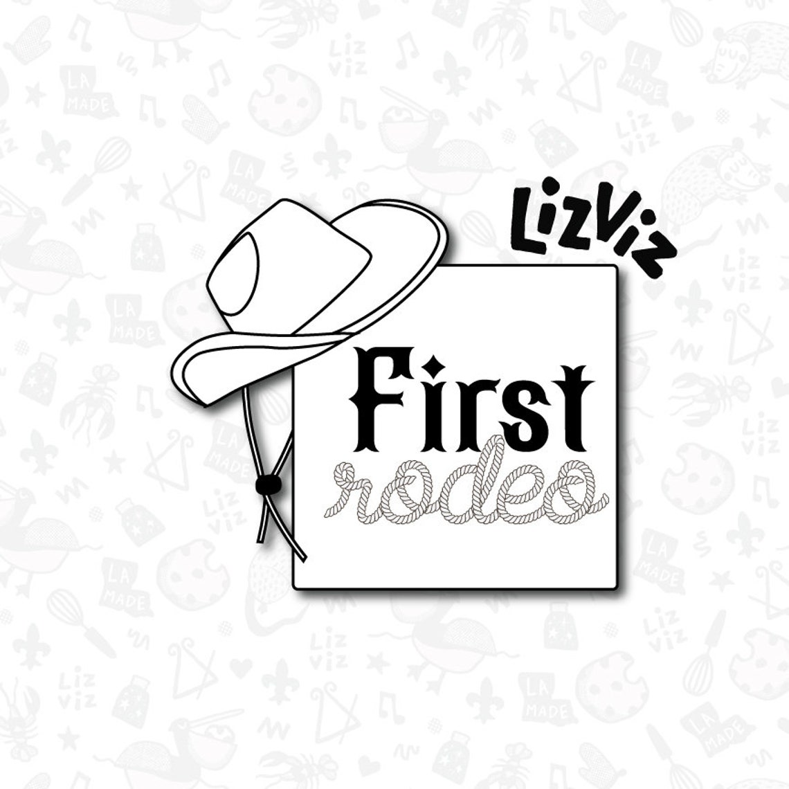 Plaque Cookie Cutter With Cowboy Hat. First Rodeo. - Etsy
