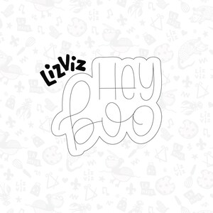 Hey Boo Cookie Cutter With Stencil or Embosser Option - Etsy