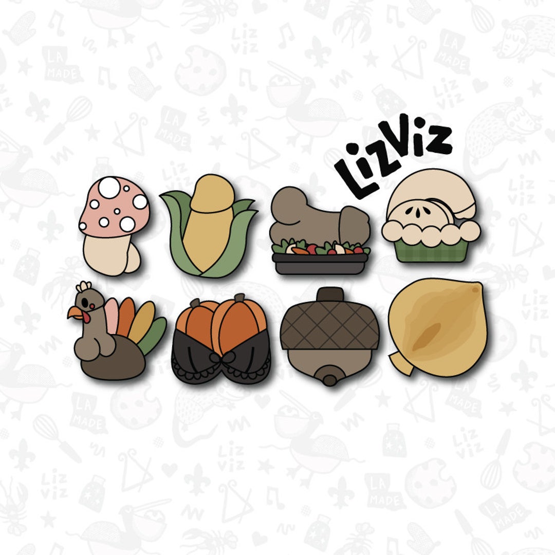 Naughty Fall Cookie Cutters. Mini Set of 8 Cookie Cutters. - Etsy