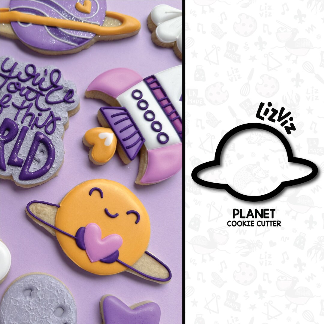 Planet Holding Heart Outer Space Cookie Cutter Valentine Cookie Cutter ...