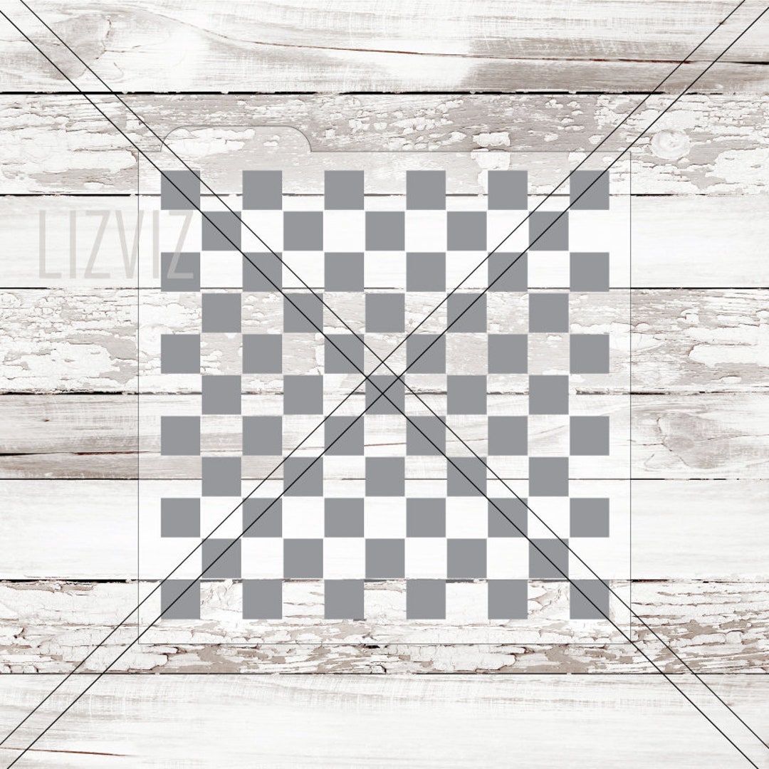 Checkerboard Stencil Smaller Checkered Stencil - Etsy