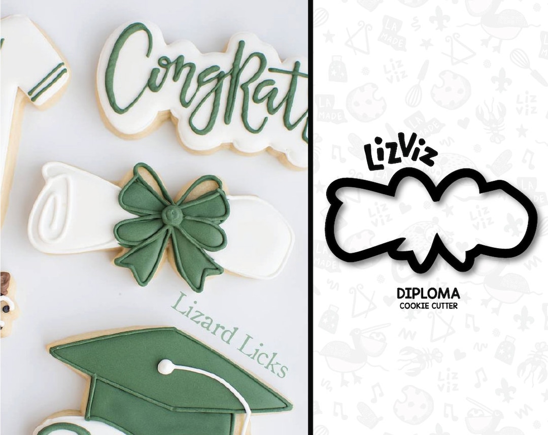 Graduation Diploma Cookie Cutter With Bow - Etsy