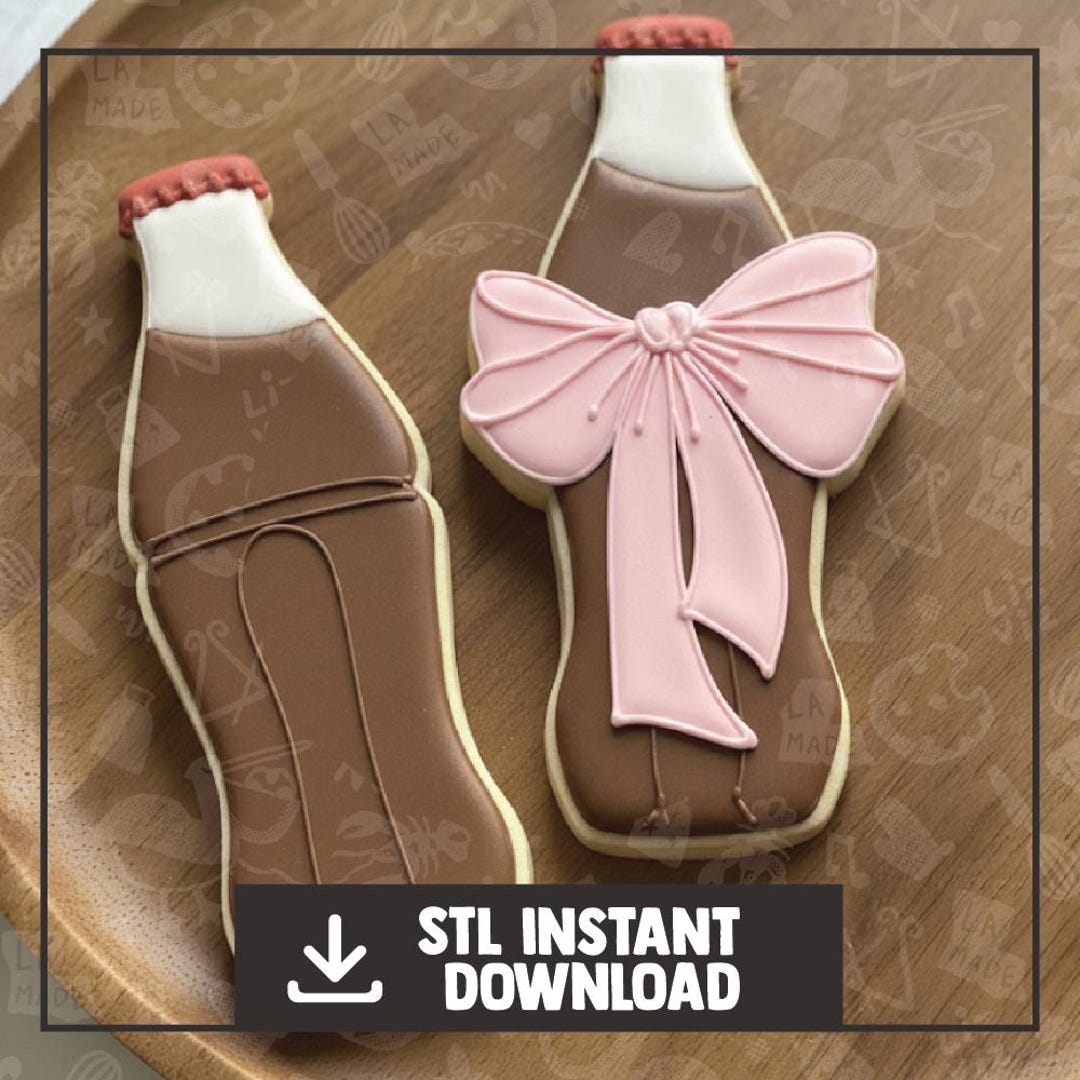 Soda Bottle Cookie Cutter: Cola Pop Art Design STL Instant Download - Etsy