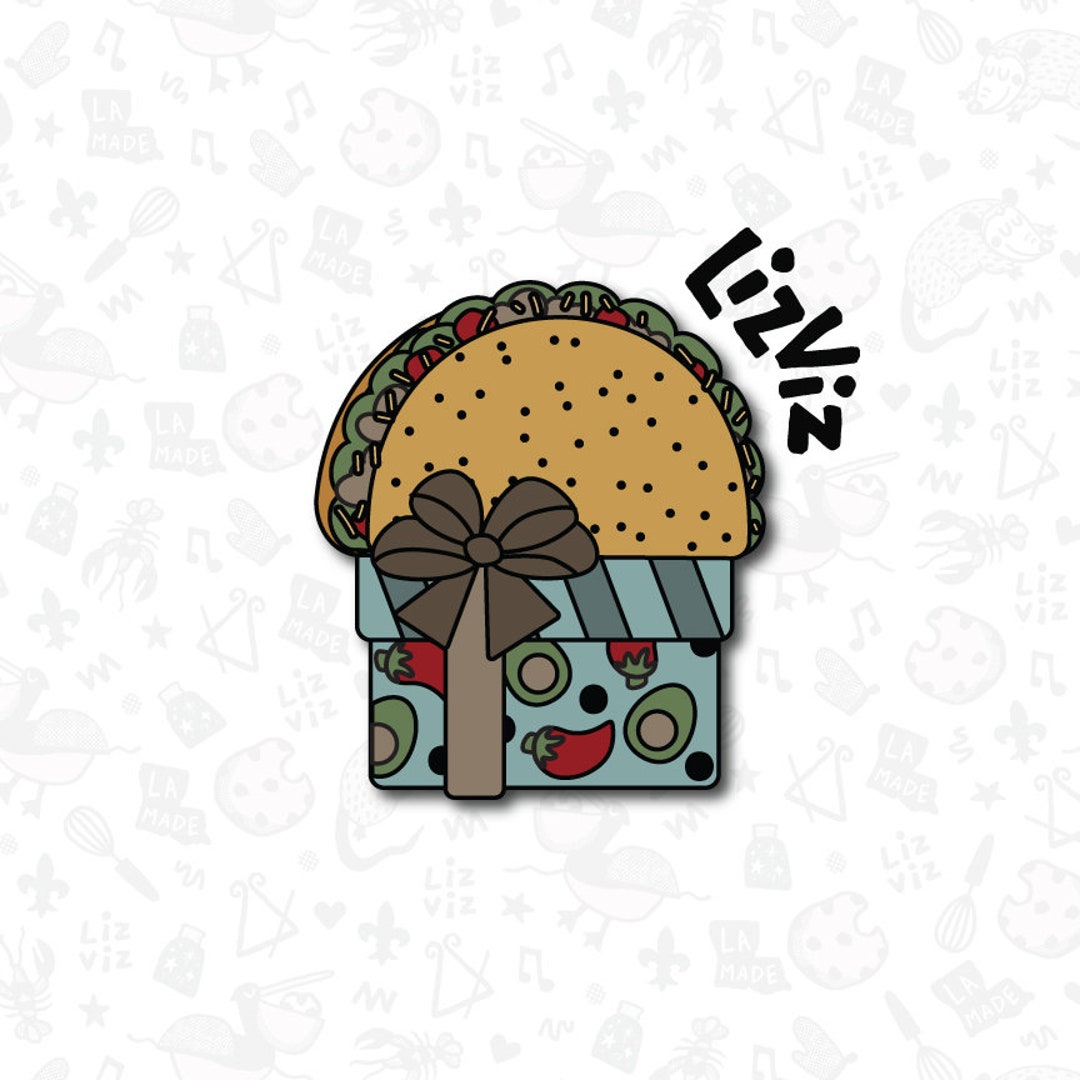 Taco Cookie Cutter: Gift Box, Cinco De Mayo, Feliz Navidad - Etsy