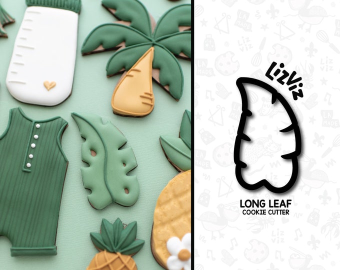 Leaf Cookie Cutter. Tropical Leaf Cookie Cutter. Jungle Leaf Cookie ...