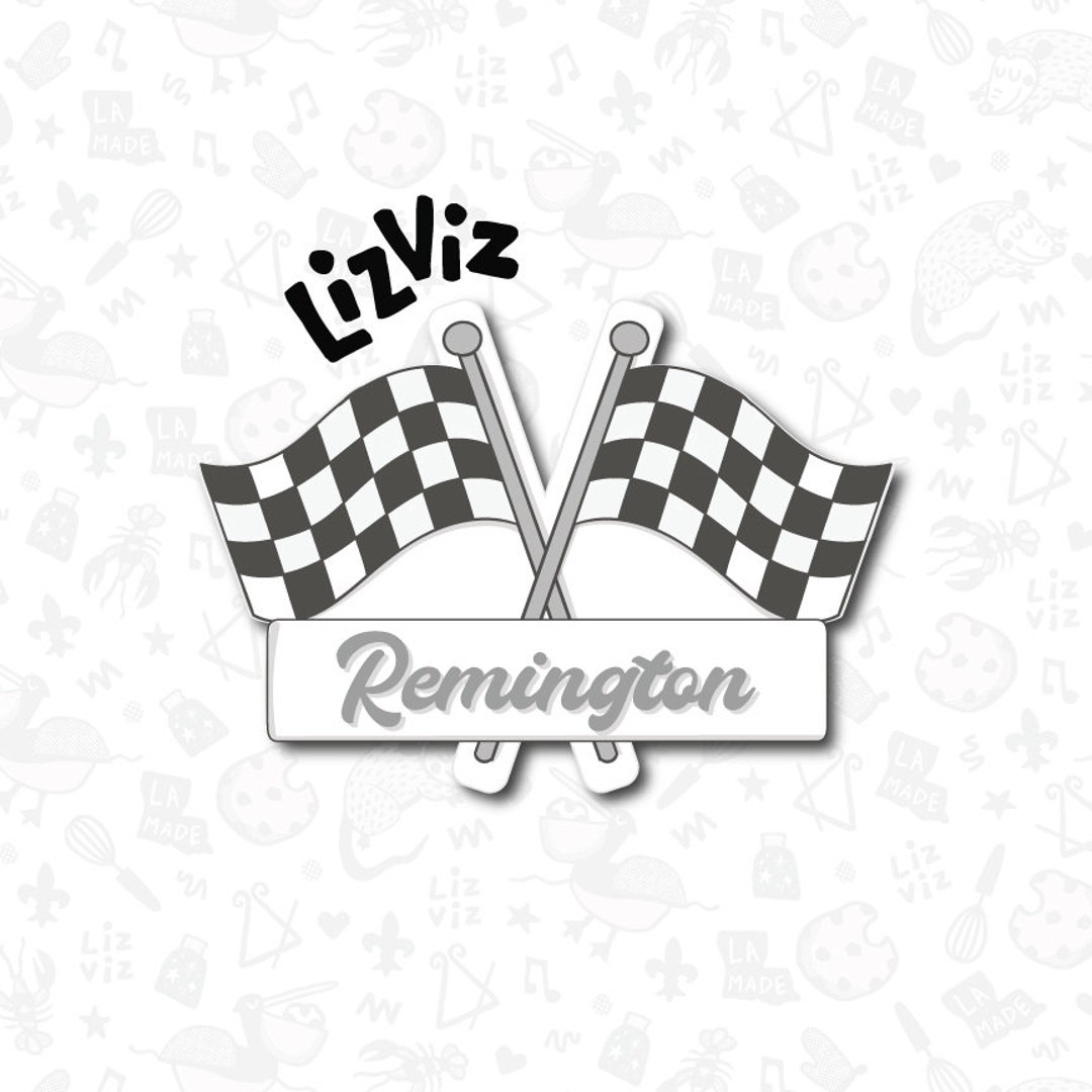 Race Flag Plaque Cookie Cutter: Two Fast Racing Theme - Etsy