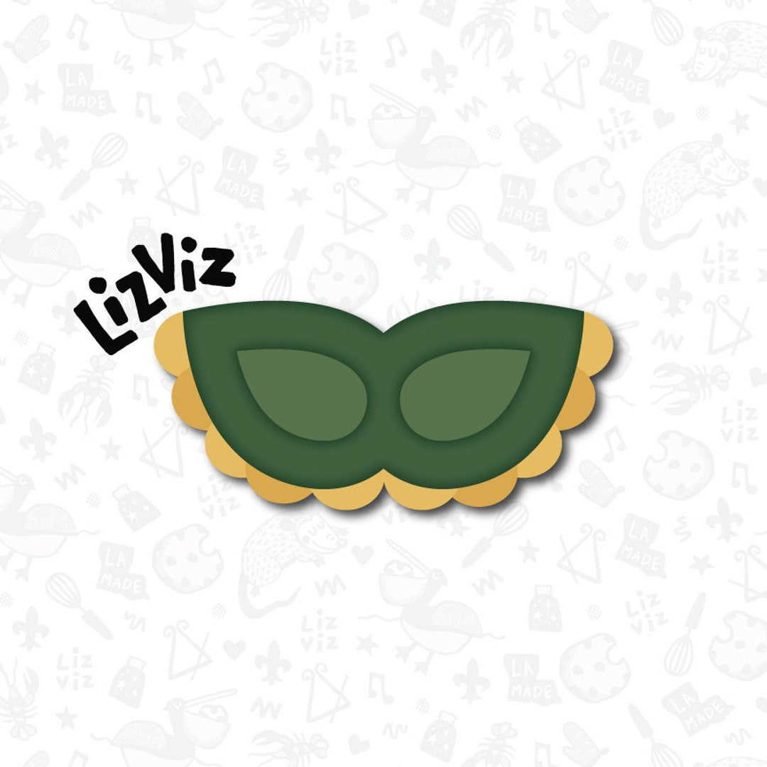 Mardi Gras Mask Cookie Cutter: Scallop Edge - Etsy