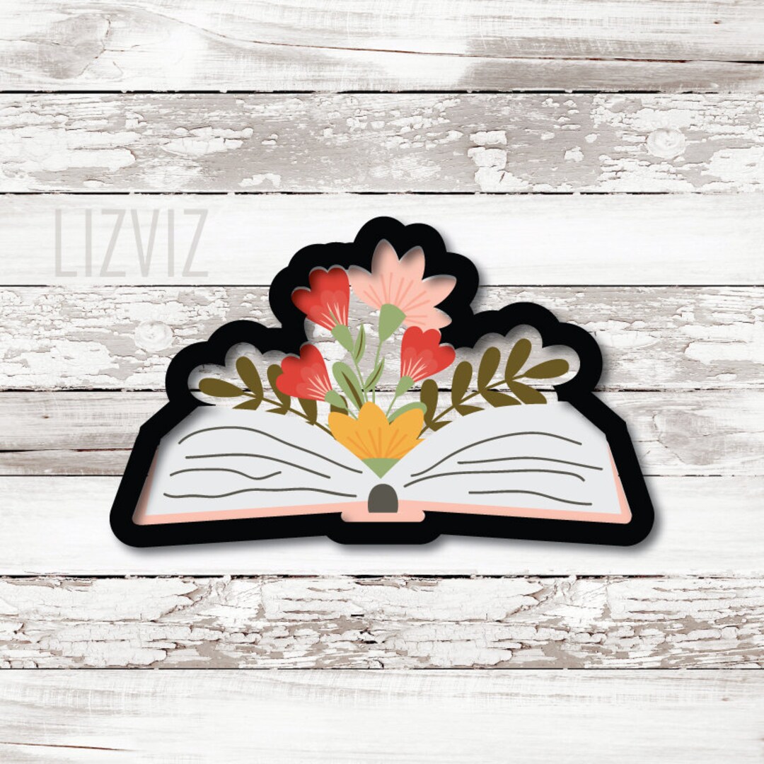 School Cookie Cutter. Floral Open Book Cookie Cutter. Teacher ...