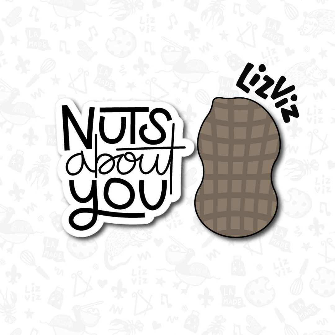 Nuts About You Cookie Cutters: Peanut Valentine's Day Set - Etsy