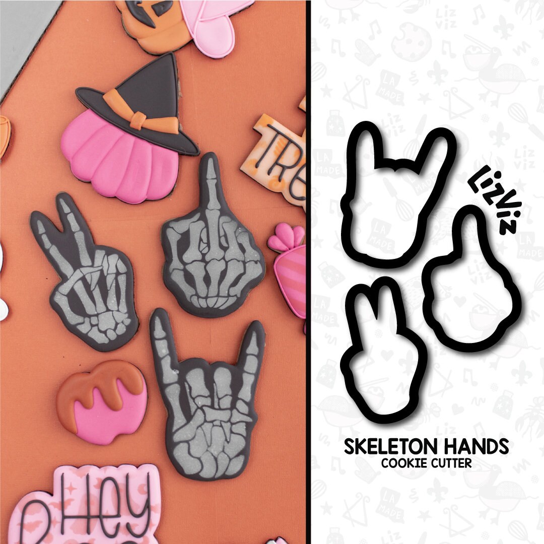 Skeleton Hand Cookie Cutter - Etsy