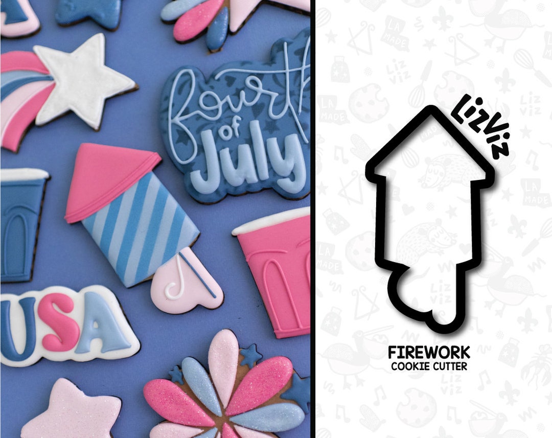 Firework Cookie Cutter. New Year Cookie Cutter. Fourth of July. - Etsy