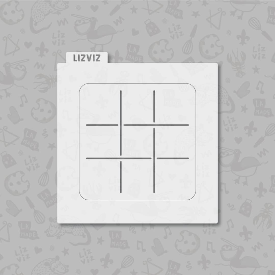 Tic Tac Toe Stencil Fits Inside a 4 Inch Square - Etsy