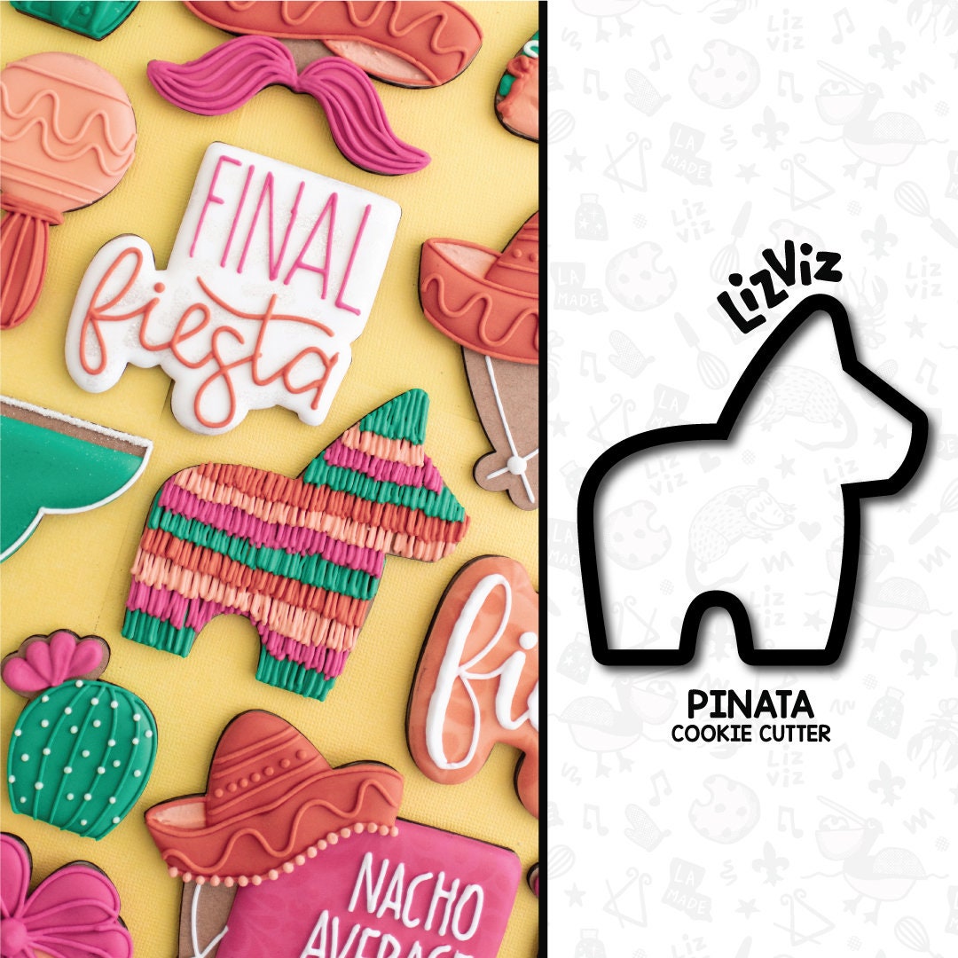 Pinata Cookie Cutter. Feliz Navidad Cookie Cutter. Cinco De Mayo Cookie ...