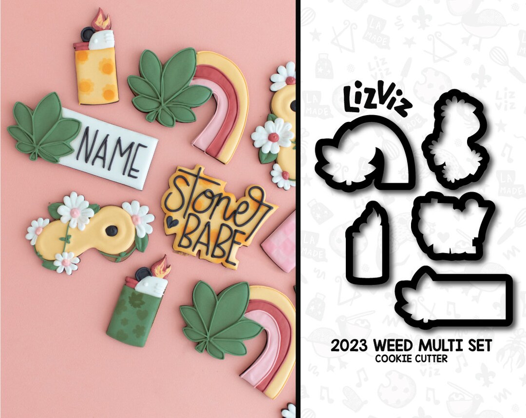 Weed Multi Set Cookie Cutters. Stoner Babe. 420 Cookie Cutters. Smoking ...
