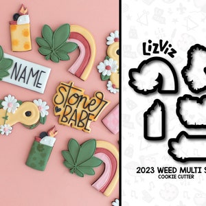 Weed Multi Set Cookie Cutters. Stoner Babe. 420 Cookie Cutters. Smoking ...