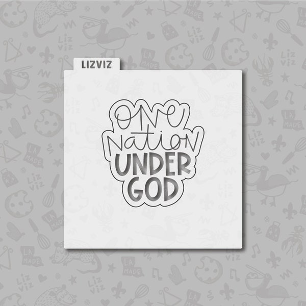 One Nation Under God Stencil - Etsy