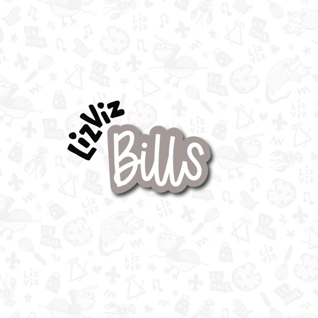 Mascot Word Plaque Cookie Cutter Bills - Etsy