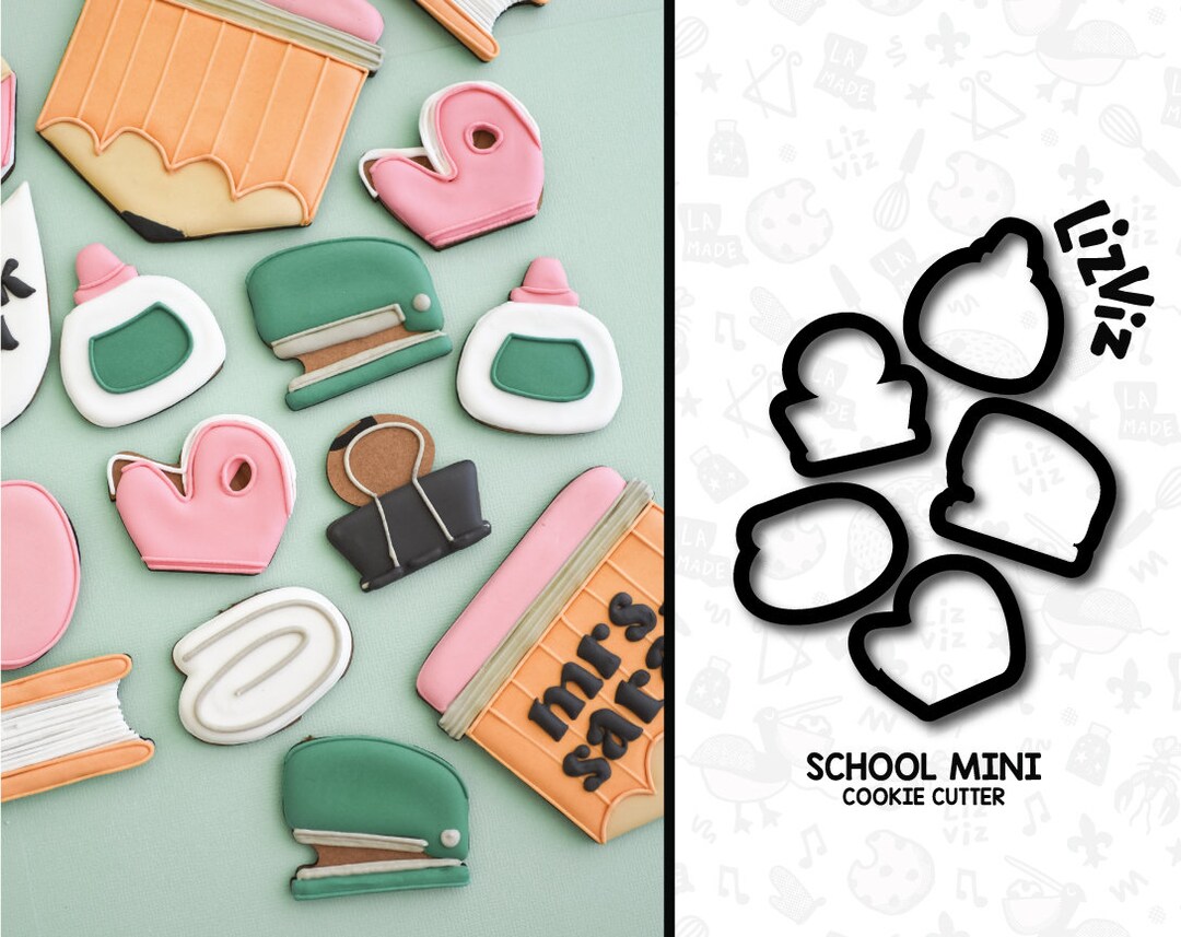 School Cookie Cutter Set. Mini 2 Inch Cookie Cutters. 5 Pieces. Thanks ...