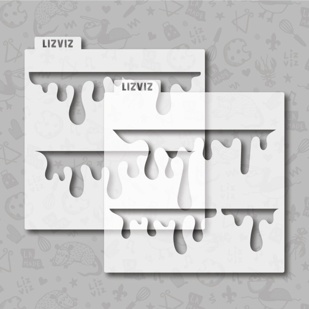 Dripping Liquid Stencil. - Etsy