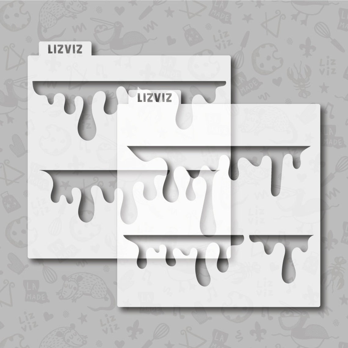 Dripping Liquid Stencil. - Etsy