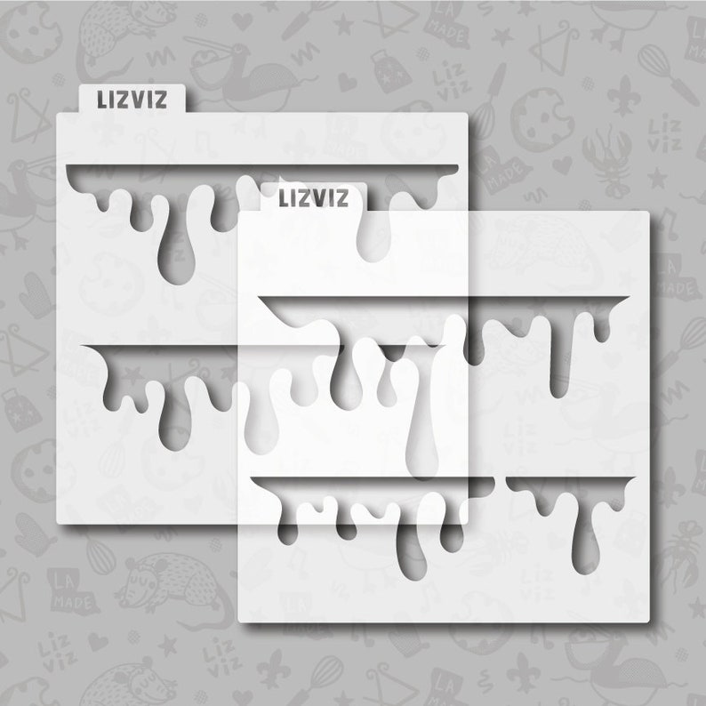 Dripping Liquid Stencil. - Etsy
