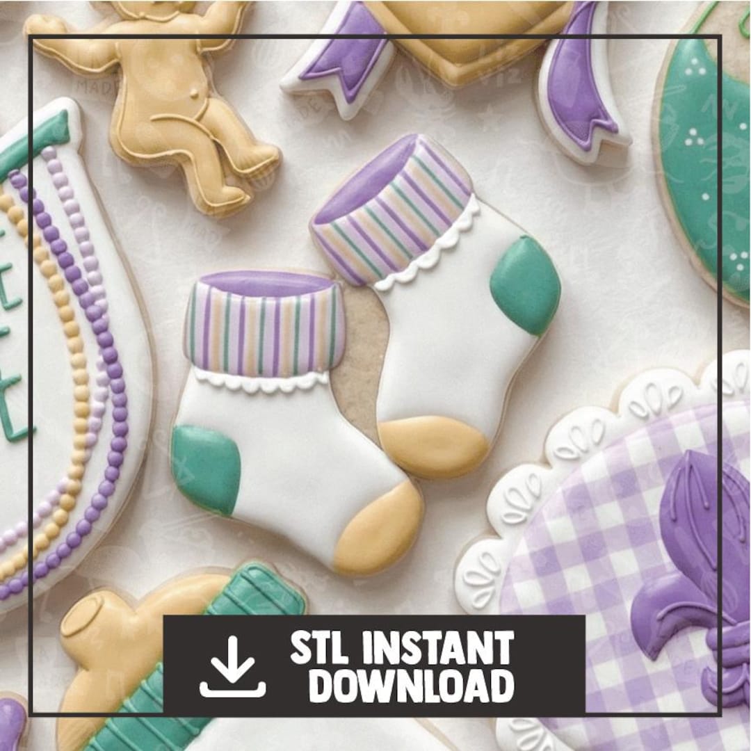 Baby Sock Cookie Cutter STL Instant Download - Etsy