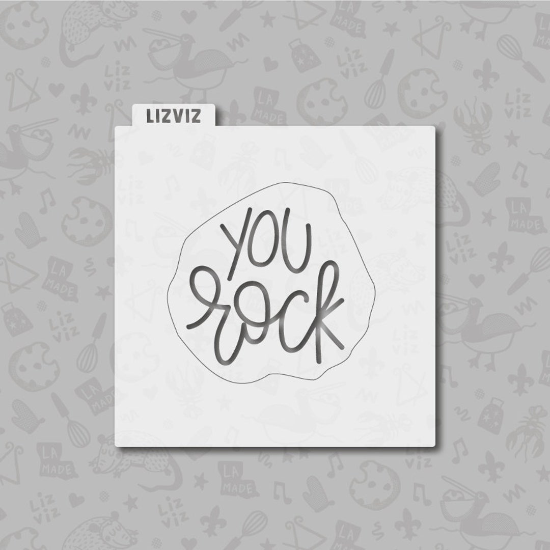 You Rock Stencil - Etsy