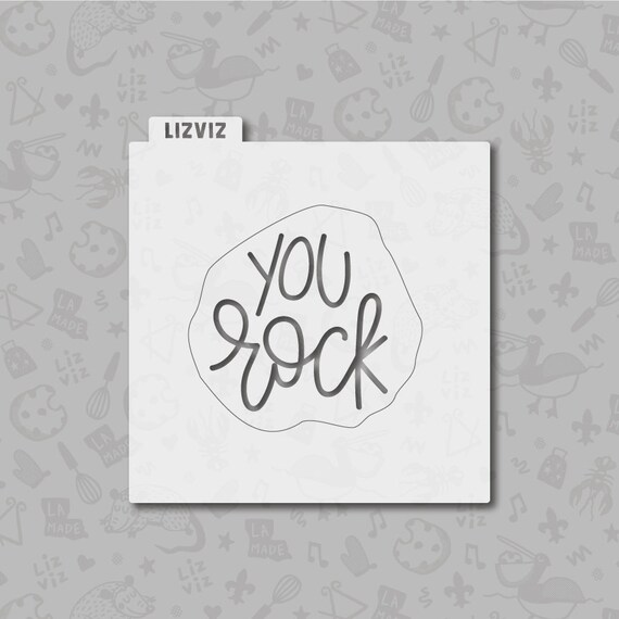 You Rock Stencil | Etsy