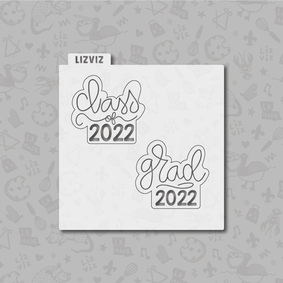 Grad Stencil. Class Of. Grad Year. - Etsy