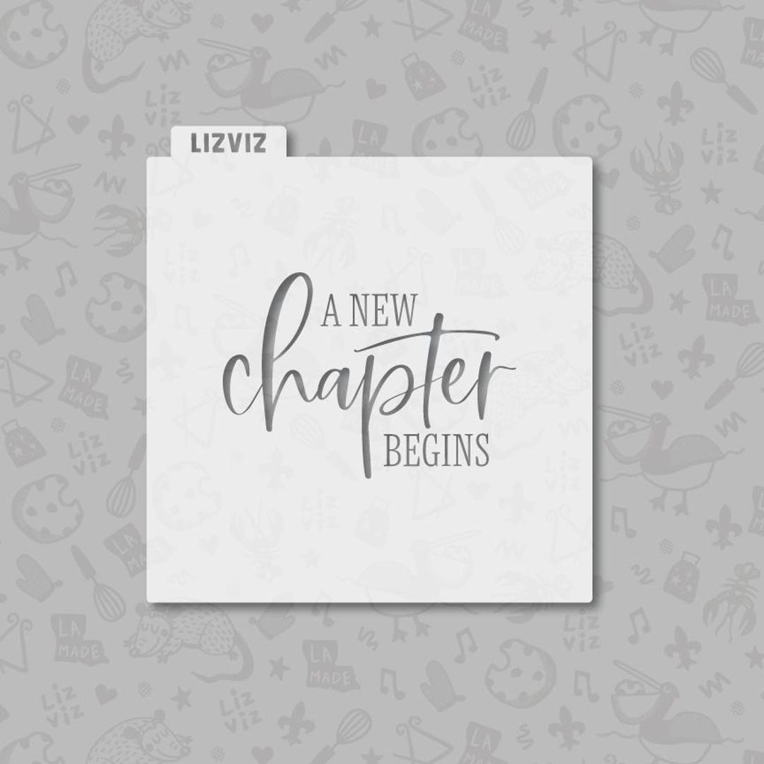 A New Chapter Begins Stencil - Etsy