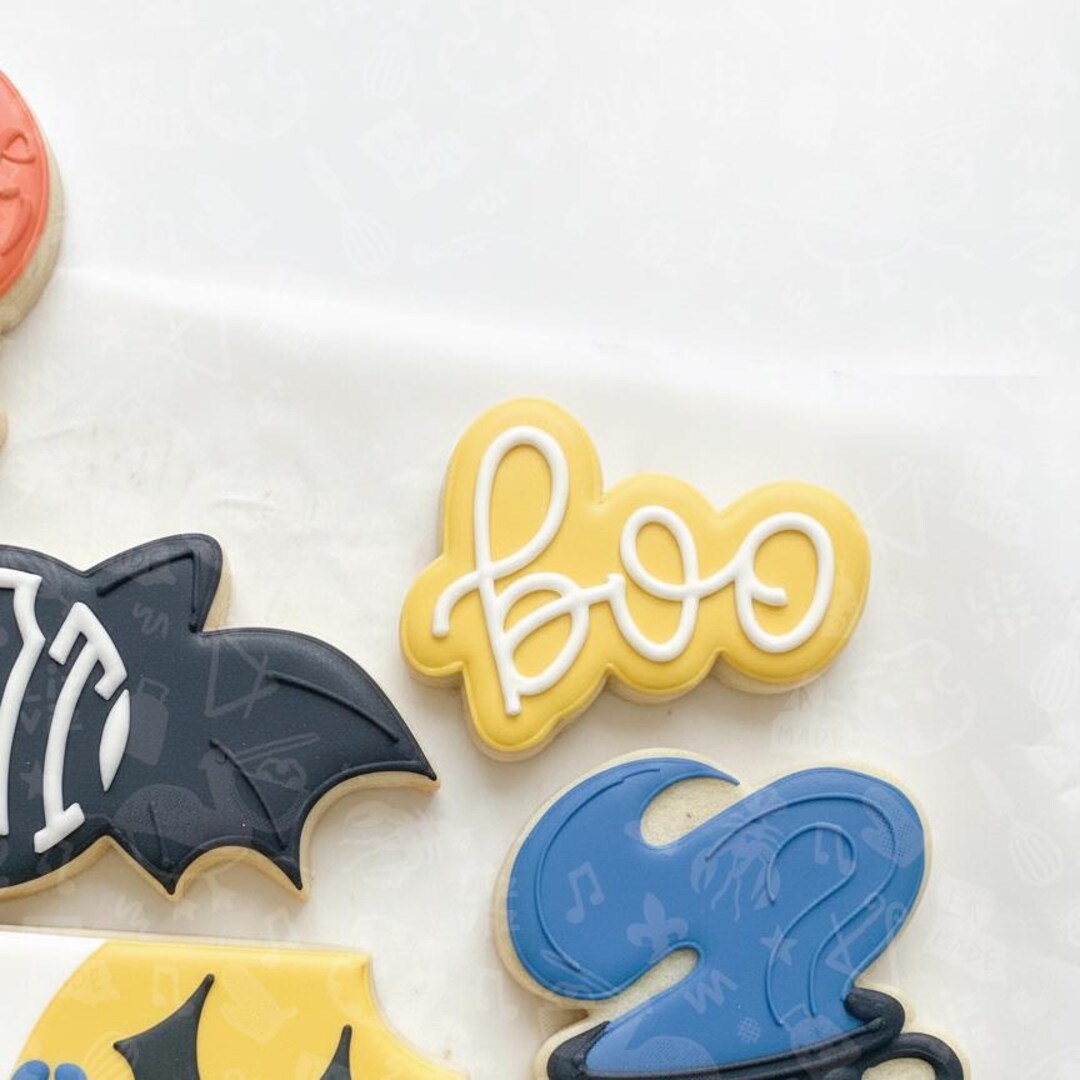Boo Cookie Cutter With Stencil or Embosser Option - Etsy