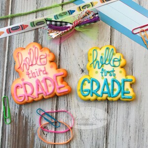 Hello Grade Cookie Cutter: Back to School Treat Cutter - Etsy
