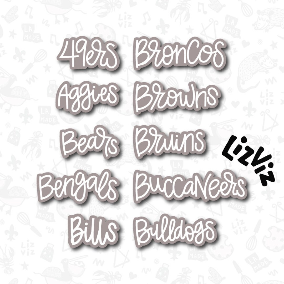 Mascot Word Plaque Cookie Cutter Multiple Choices - Etsy