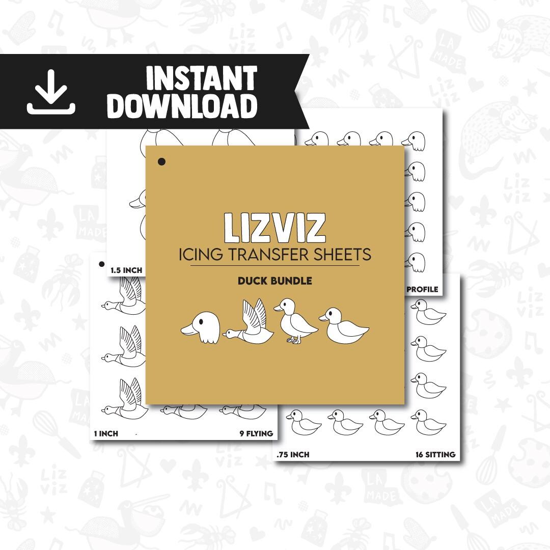 Instant Download Royal Icing Transfer Sheets Duck Theme - Etsy