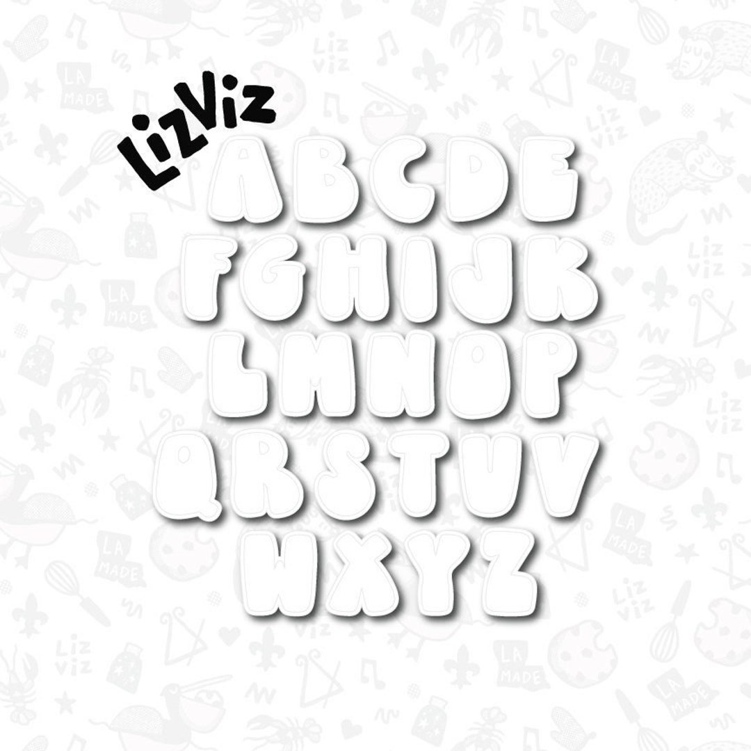 Alphabet Cookie Cutter. Bubble Letters. Individual Letters. - Etsy