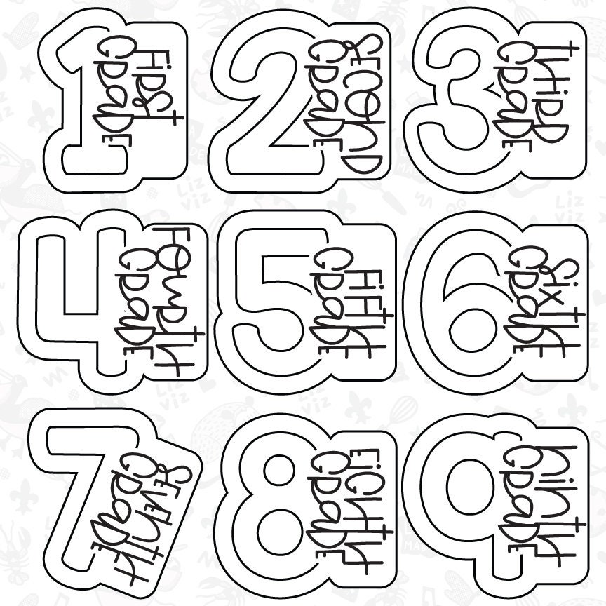 Number Cookie Cutter. Full Set With Stamp or Stencil. - Etsy