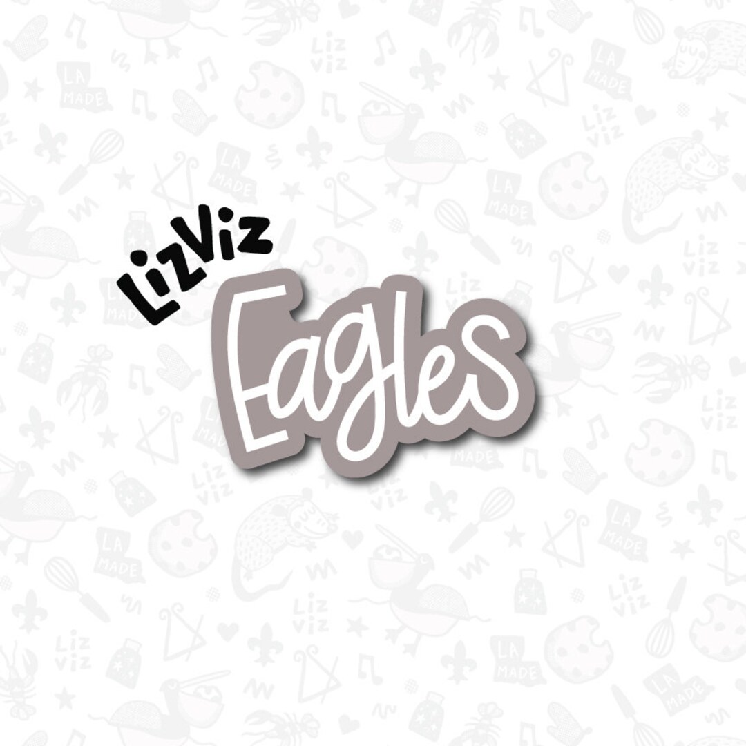 Mascot Word Plaque Cookie Cutter Eagles - Etsy