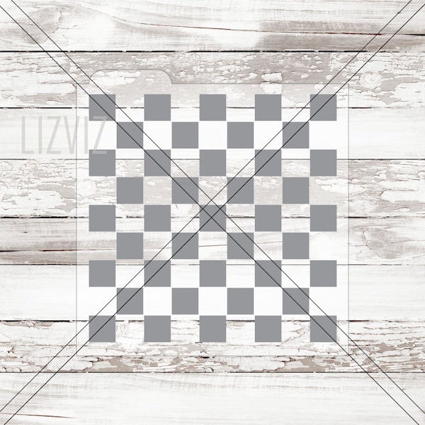 Large Checker Stencil - Etsy