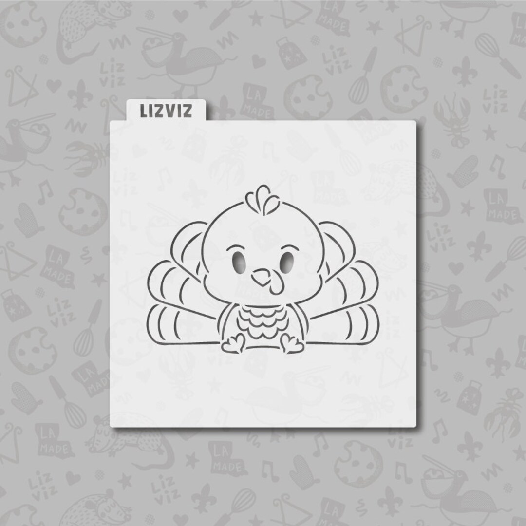 Thanksgiving PYO Cookie Stencil. 2022 Design. Turkey PYO - Etsy