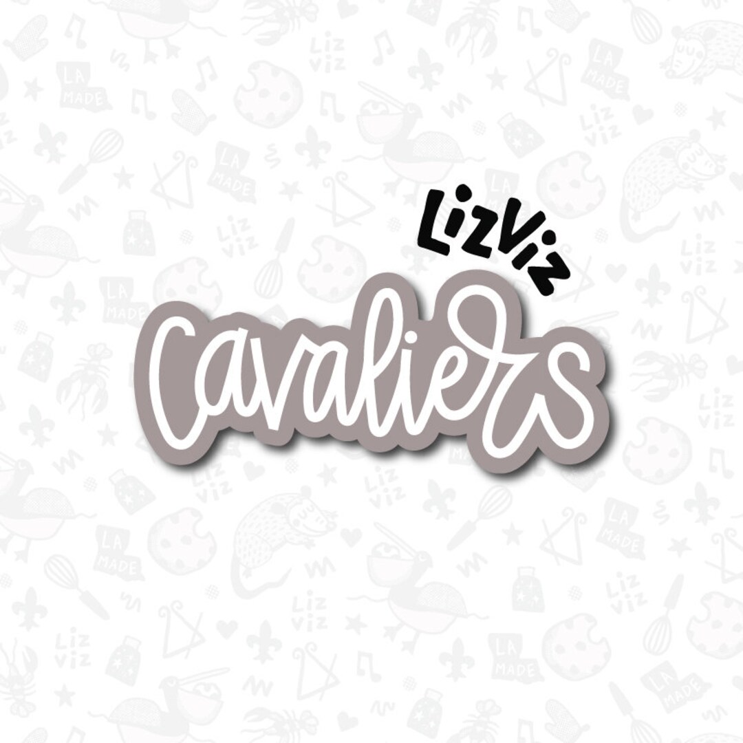 Mascot Word Plaque Cookie Cutter Cavaliers - Etsy