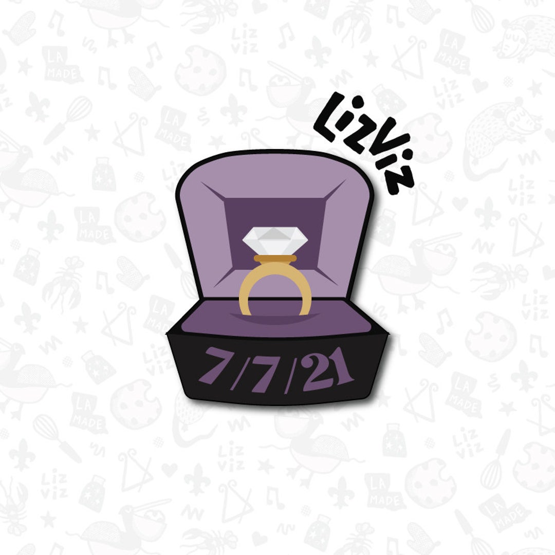 Ring Box Cookie Cutter. Front View. Engagement Ring Cookie Cutter. - Etsy