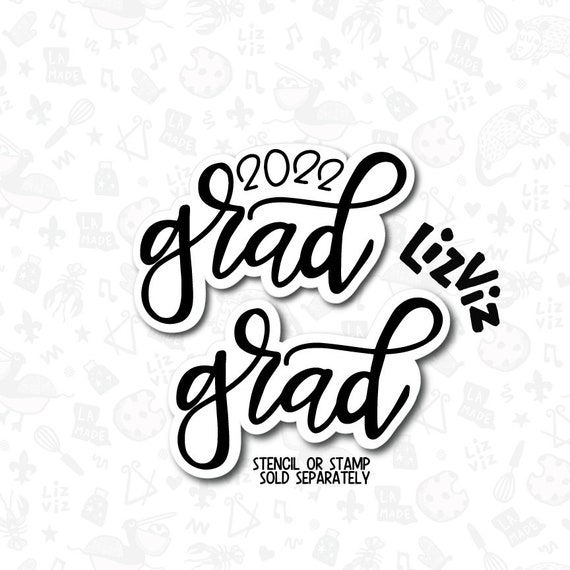 Graduation Cookie Cutter. Grad Word With Year. - Etsy
