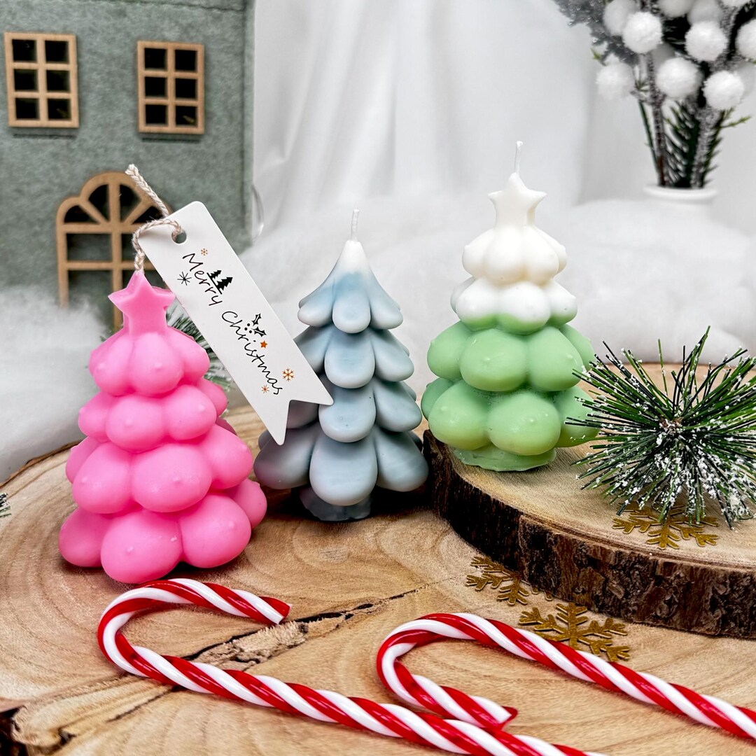 Christmas Candles, Christmas Tree Candle, Christmas Secret Santa Gift ...