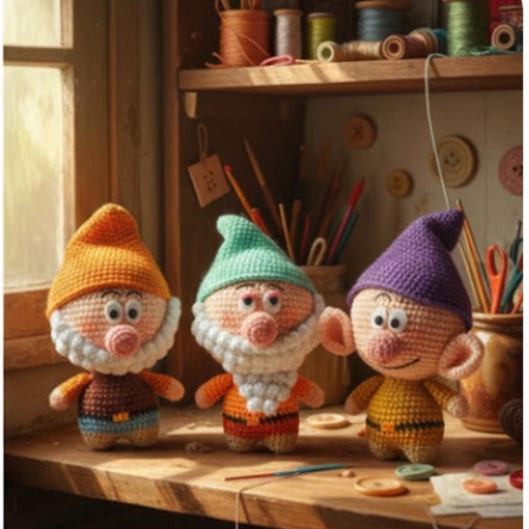 Little Dwarfs Crochet Pattern, Fall Garland Decor ( Digital Download ...