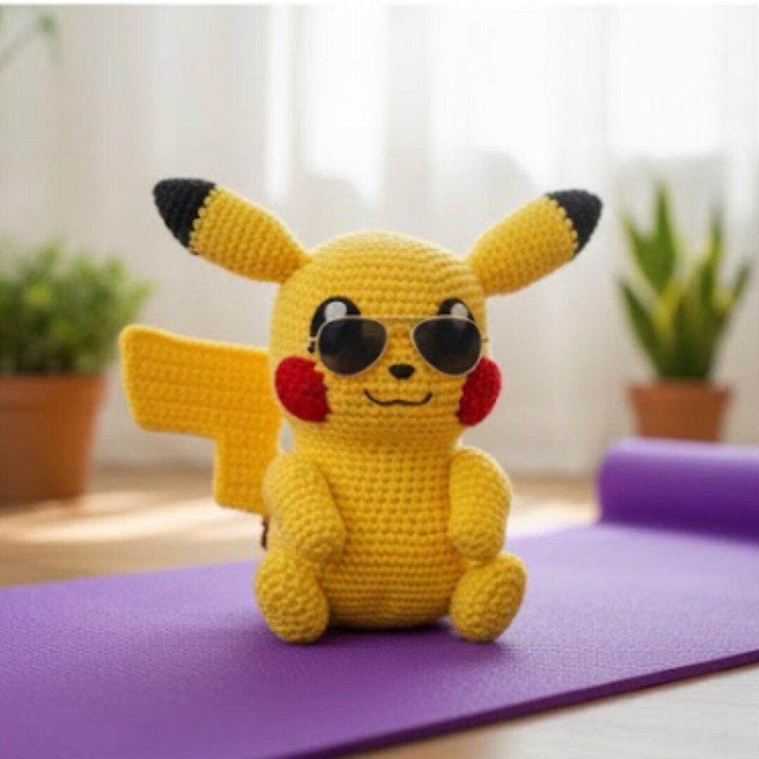 Pikachu Keychain Pikachu Plush, Pokemon Plush, Crochet Pattern, Digital ...