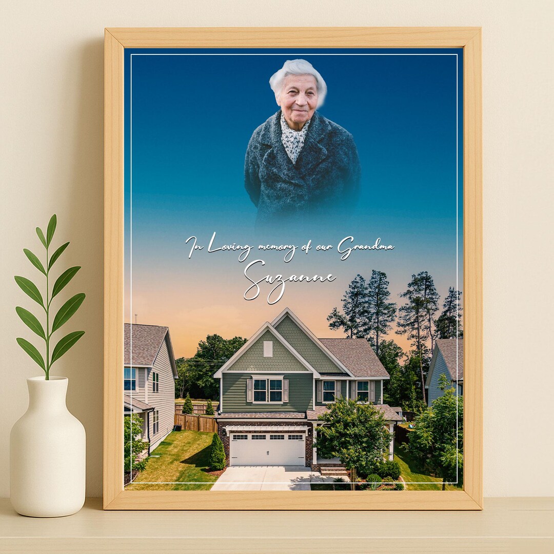 In Loving Memory of Grandma – Custom Memorial Portrait Above Home ...